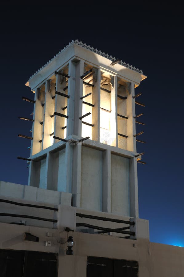 Wind tower in Doha stock image. Image of arabic, wind - 23719095
