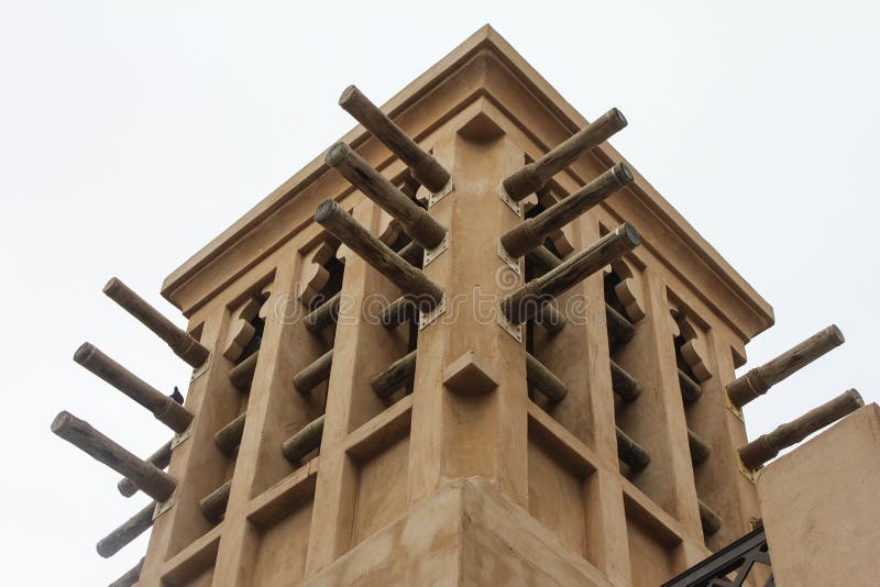 Arabic wind tower stock photo. Image of middle, dubai - 23987978