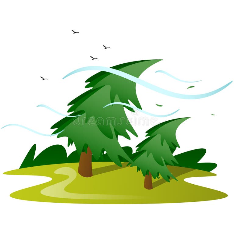 Cartoon Wind Blowing Tree Stock Illustrations – 877 Cartoon Wind ...