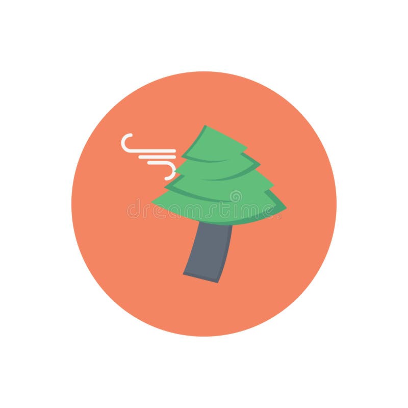 Wind tree stock vector. Illustration of nature, spring - 206018776