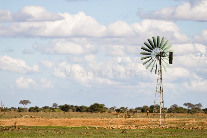 Wind turbine in Africa stock photo. Image of energy, protection - 17548510