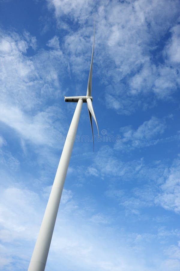 Wind Turbine Against Blue Sky Stock Photo - Image of power, wind: 82029960