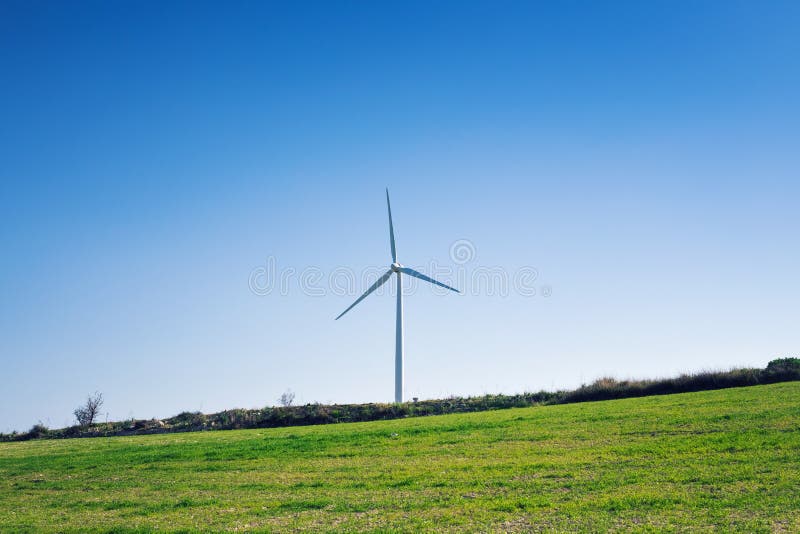 Wind Turbine for Alternative Energy . Eco Power Concept Stock Photo ...