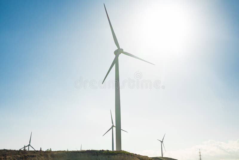 Wind Turbine for Alternative Energy . Eco Power Concept Stock Photo ...