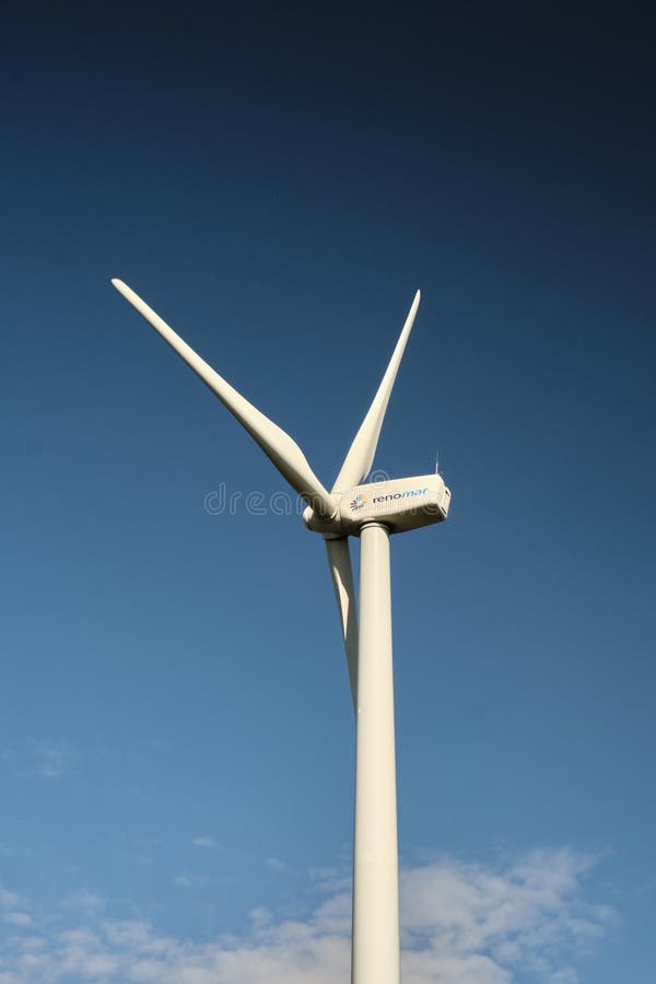 Wind Turbine with Blue Sky at Background Stock Image - Image of nature ...
