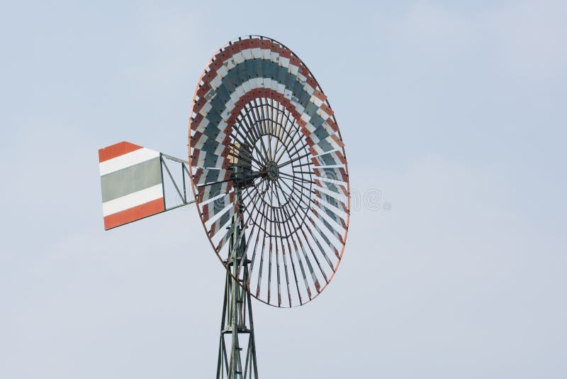 Wind turbine is a circle stock image. Image of spinning - 35510123