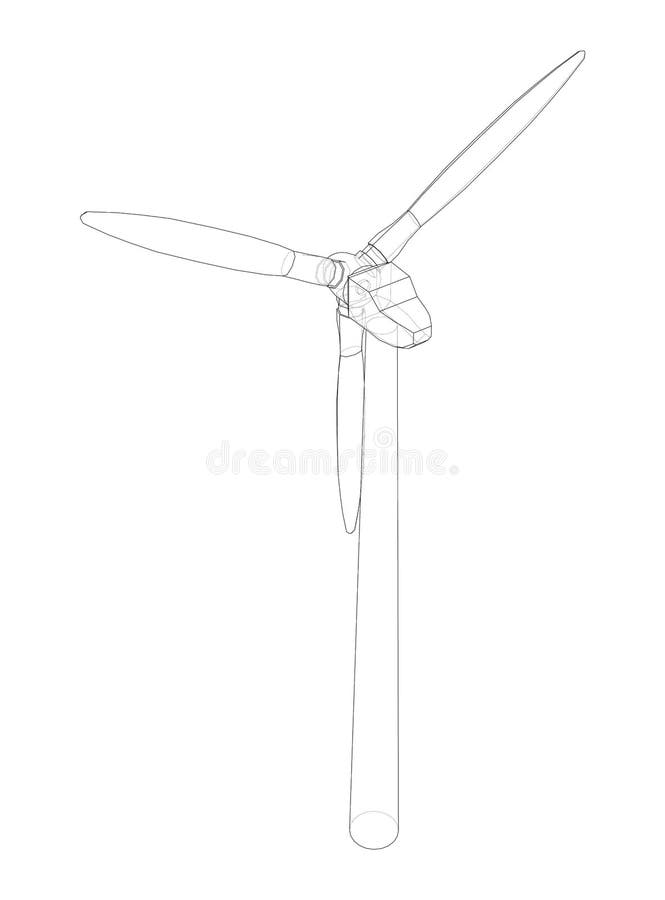 Wind turbine stock illustration. Illustration of windmill - 270609269