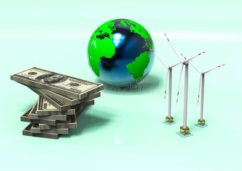 Wind Turbine economy stock illustration. Illustration of choice - 92976019