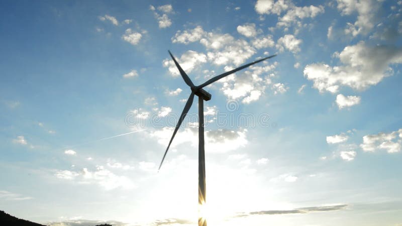 Wind Turbine Energy Tower Moving Stock Footage - Video of hydroelectric ...