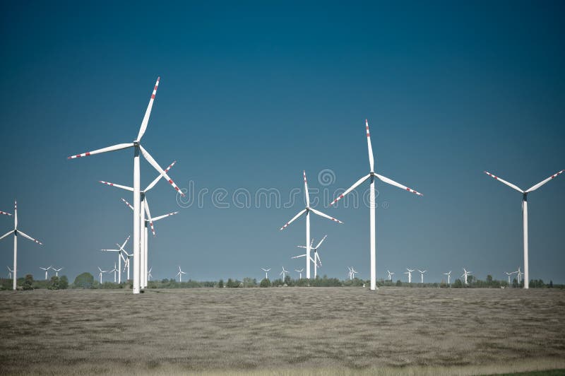 Wind turbine farm stock image. Image of generate, propeller - 25150453
