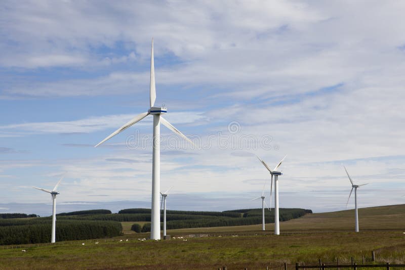 Wind turbine farm. stock photo. Image of mast, innovation - 26284146