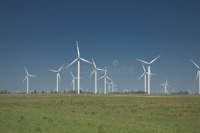 Wind turbine farm stock photo. Image of windpower, industrial - 28117706
