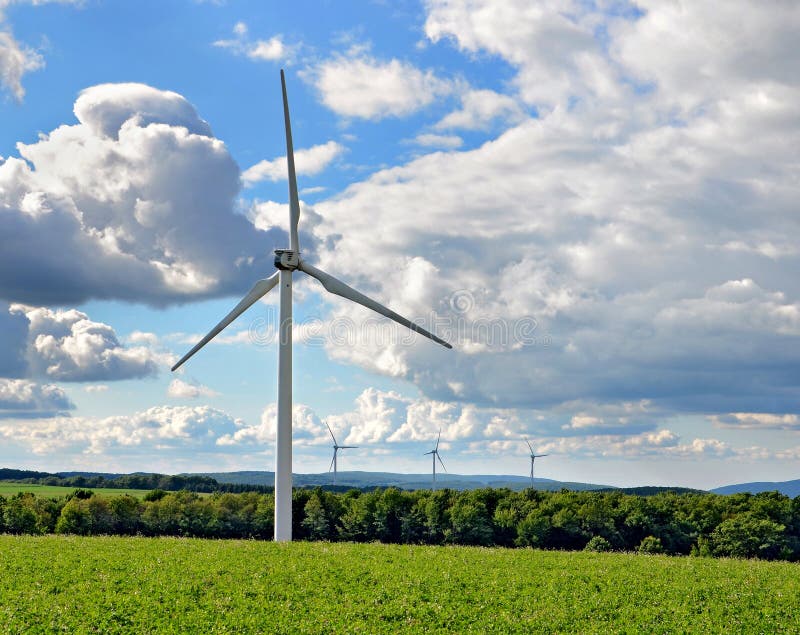 Wind turbine farm stock photo. Image of crops, environment - 30839398