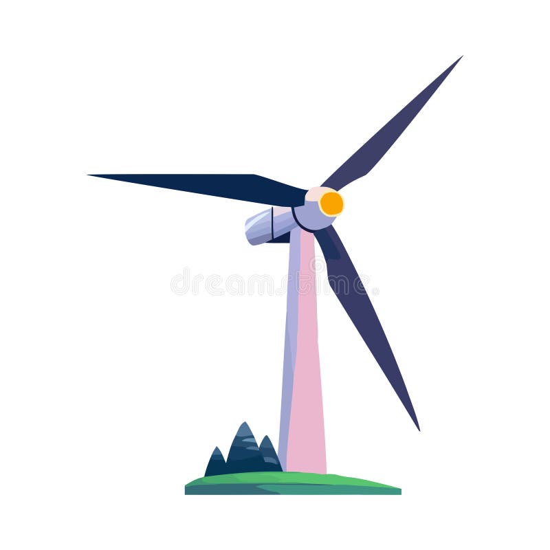 Wind Turbine Generate Electricity, Sustainable Resources Stock Vector ... Wind Turbine Generate Electricity, Sustainable Resources Stock Vector ...