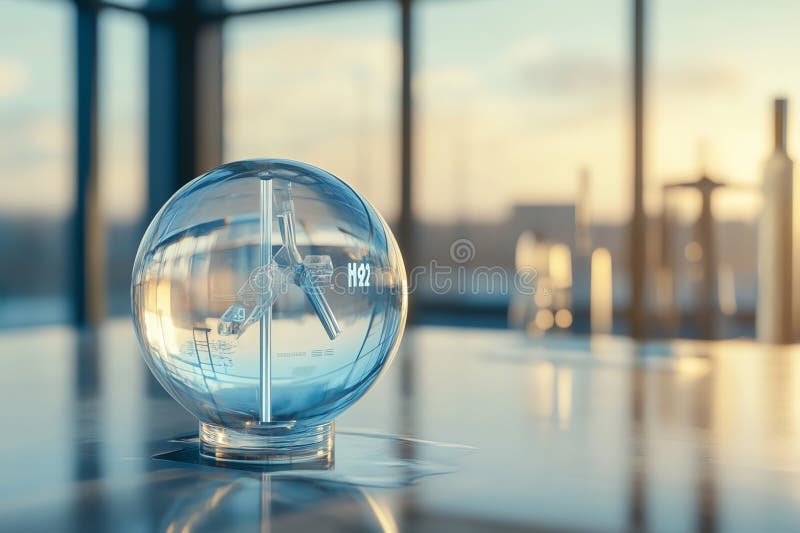 Wind Turbine Globe Model Showcasing Renewable Energy and Sustainable ...