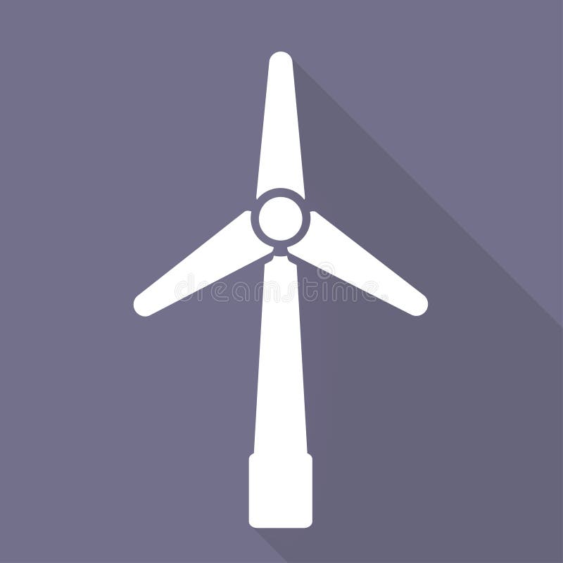 Vector wind turbine icon stock vector. Illustration of environment ...