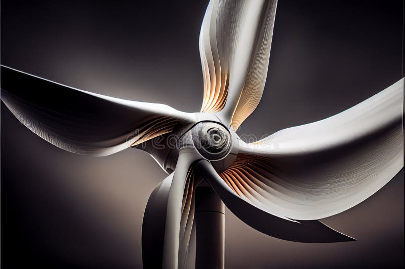 Wind Turbine, Illustration Generative AI. Stock Illustration ...