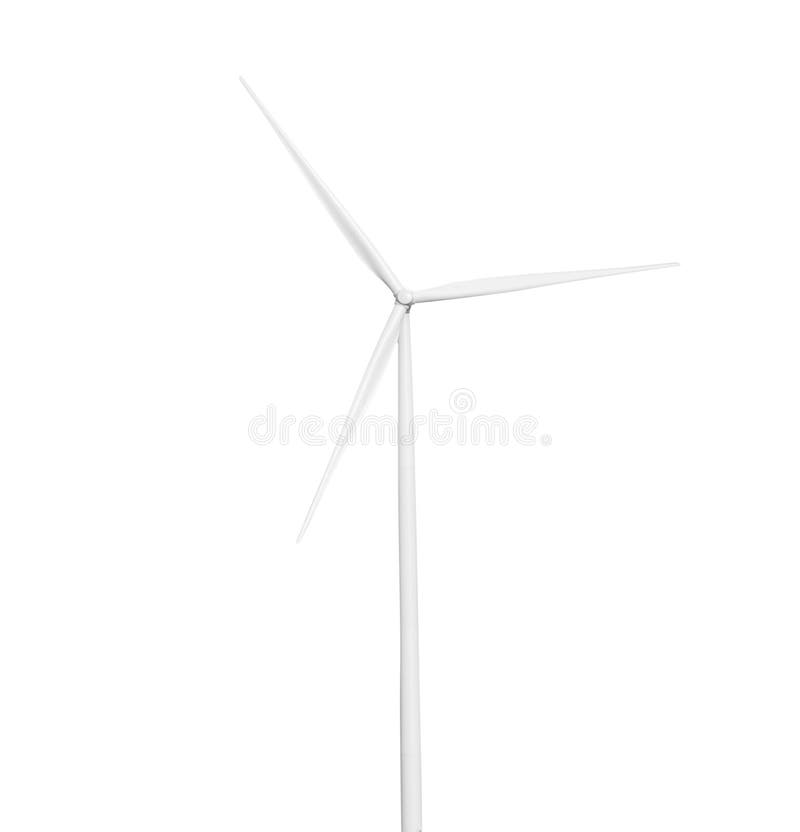 Wind Turbine Isolated On White Background Stock Photo - Image of ...