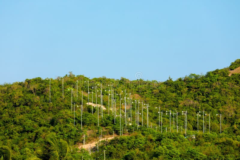Wind Turbine at Koh Lan,THAILAND Stock Photo - Image of environment ...