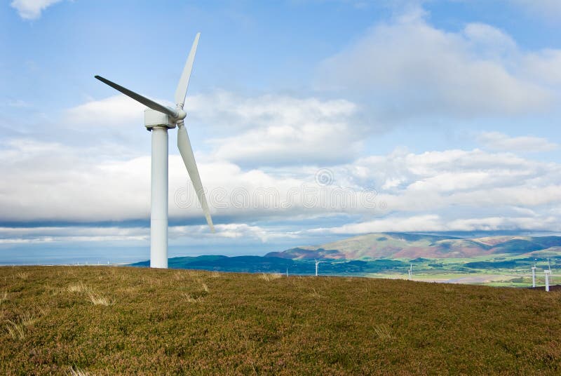 Wind turbine (Landscape) stock photo. Image of turbine - 7862818