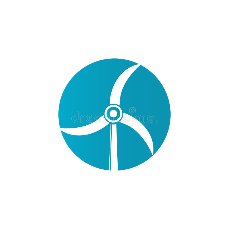 Wind Turbine Logo Vector and Symbol Design Stock Vector - Illustration ...