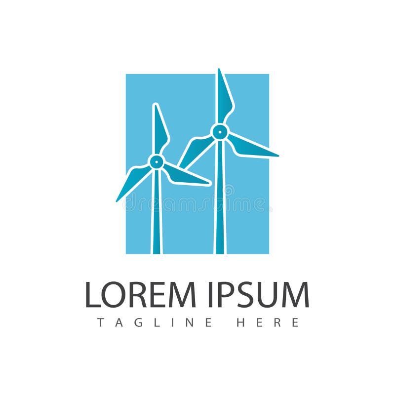 Wind Turbine Logo Vector and Symbol Design Stock Vector - Illustration ...