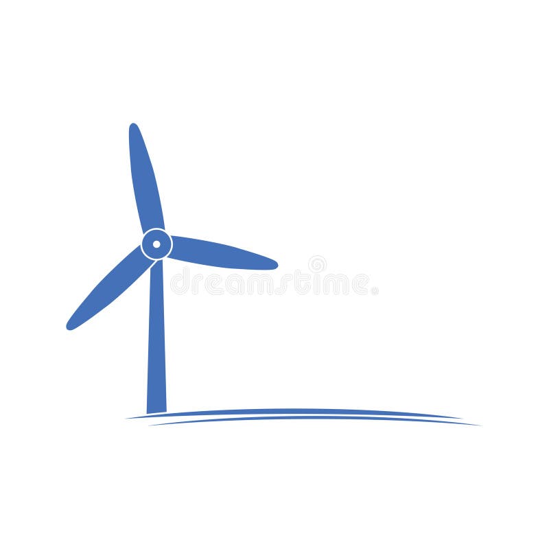 Wind Turbine Logo Vector and Symbol Design Stock Vector - Illustration ...