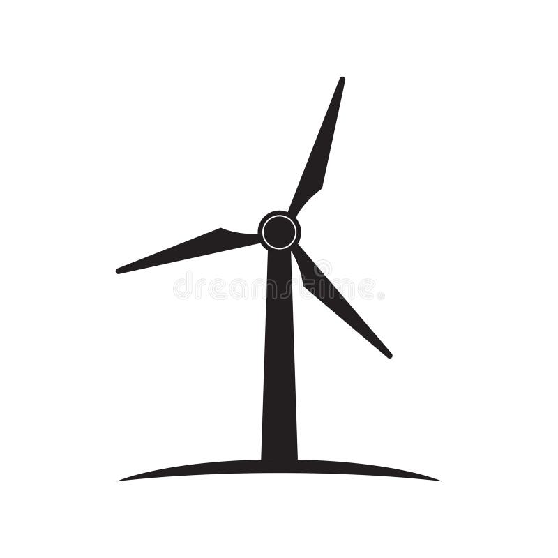 Wind Turbine Logo Vector and Symbol Design Stock Vector - Illustration ...