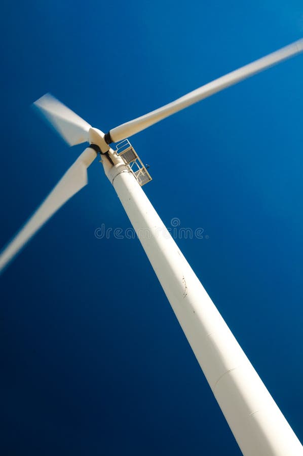 Wind turbine in motion stock image. Image of technology - 72584725
