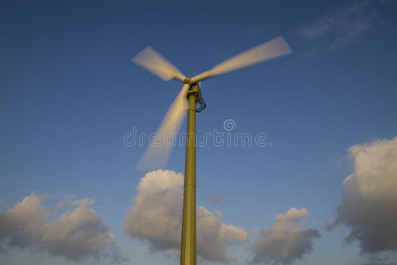 Wind turbine in motion stock image. Image of exposure - 57746689