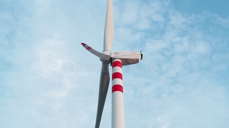 Wind Turbine is Moving Slow Stock Footage - Video of environment ...