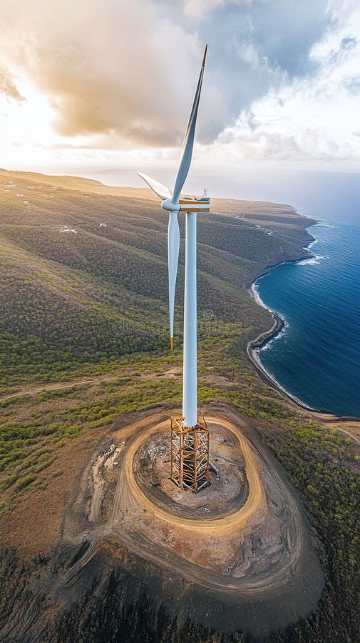 Wind Turbine with One Blade Missing Its Structure Weakened by Hurricane ...