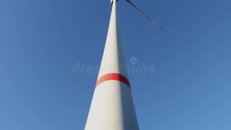 Wind turbine pan downwards stock video. Video of wind - 237604885