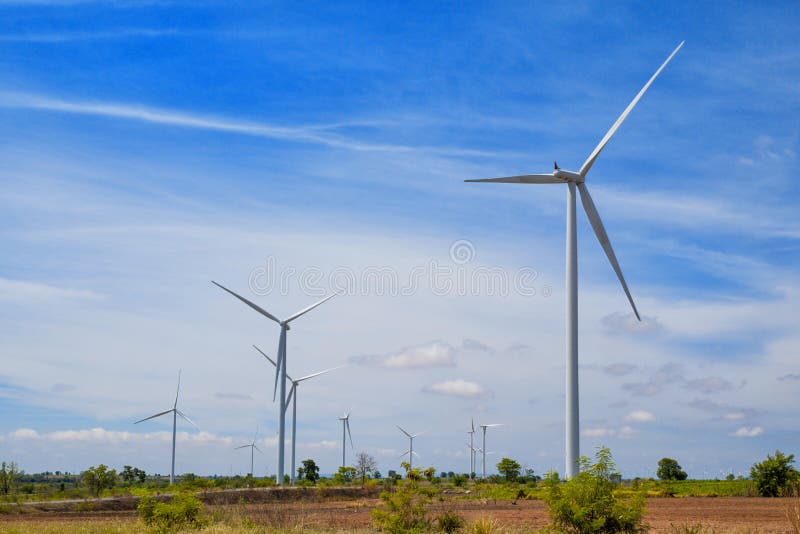 Wind Turbine Power at Daylight Stock Image - Image of electricity ...