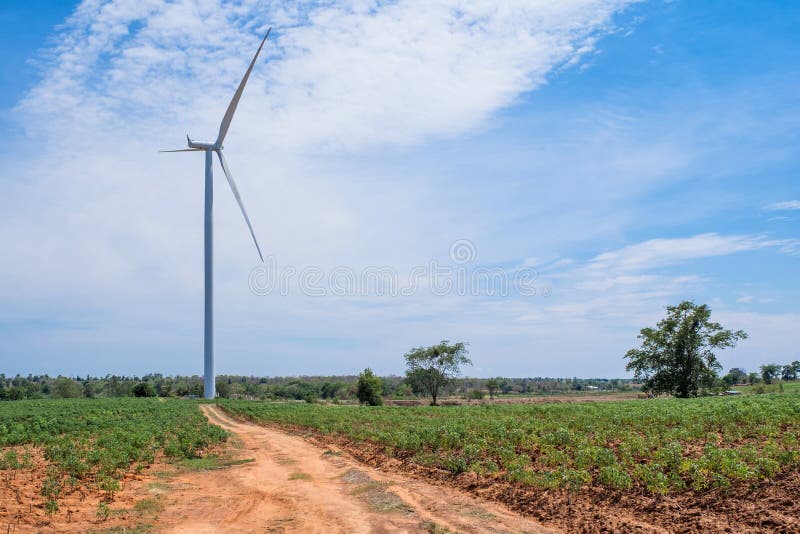 Wind Turbine Power at Daylight Stock Image - Image of industry, plant ...