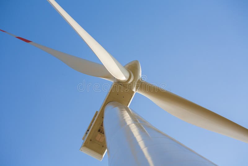 Wind Turbine with Propeller in the Frame. Stock Photo - Image of icons ...