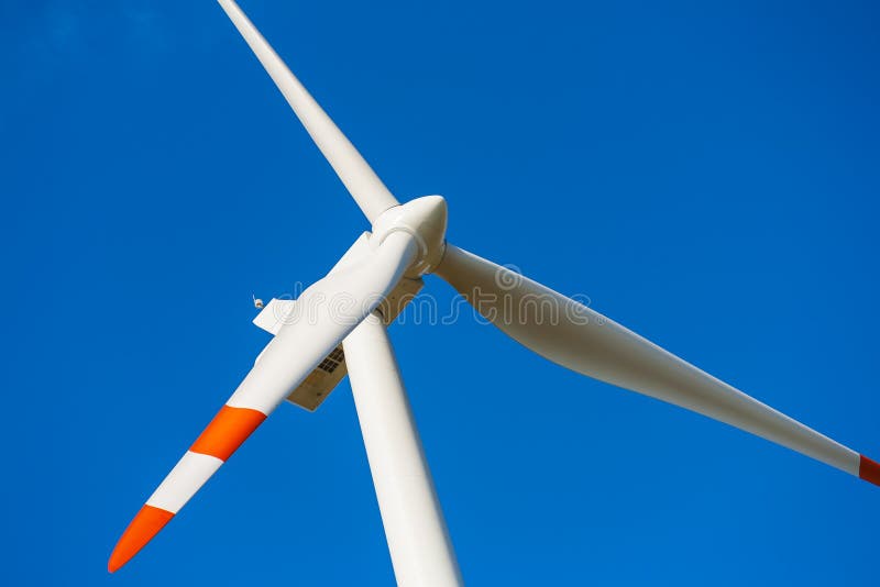 Wind Turbine with Propeller in the Frame. Stock Photo - Image of scene ...