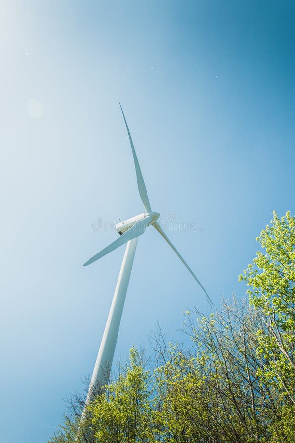 Wind Turbine a Renewable Energy Source Stock Image - Image of green ...