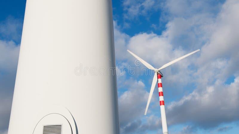 Wind Turbine Rotates with the Wind Stock Image - Image of rotor, blade ...