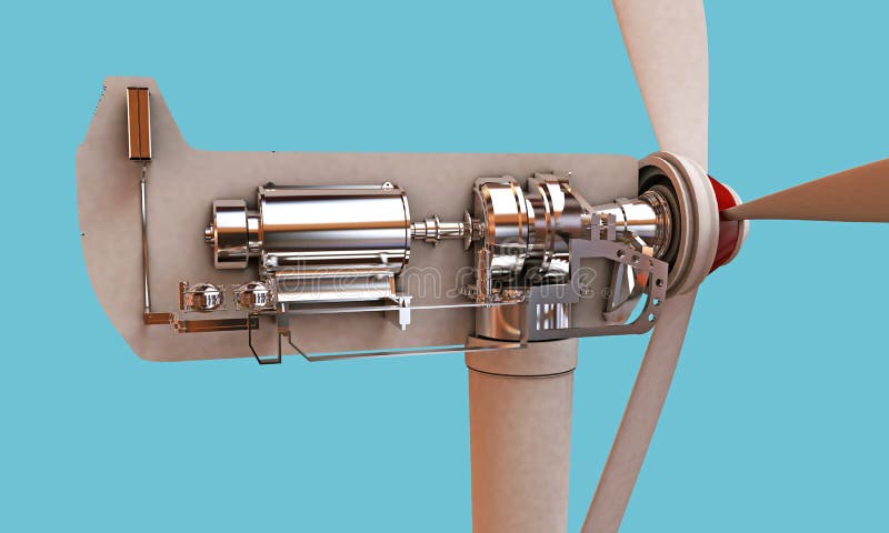 Cross-section of windmill stock illustration. Illustration of friendly ...