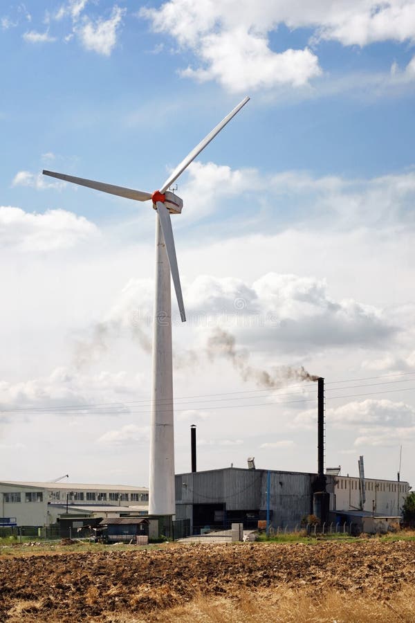 Wind Turbine by Smoking Pipe Stock Image - Image of power, mill: 12961525