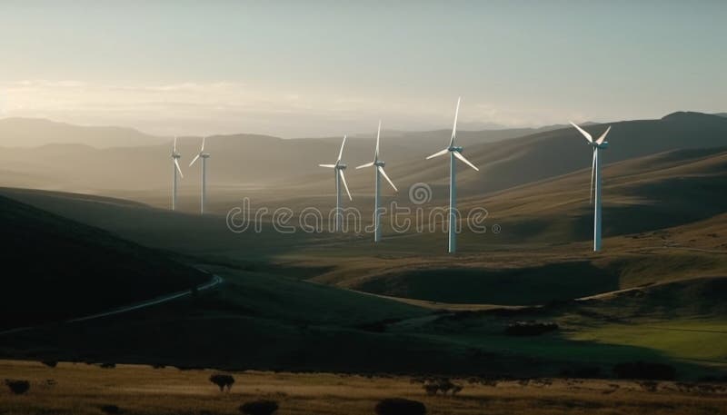 Wind Turbine Spinning, Fueling Power Generation with Renewable Energy ...