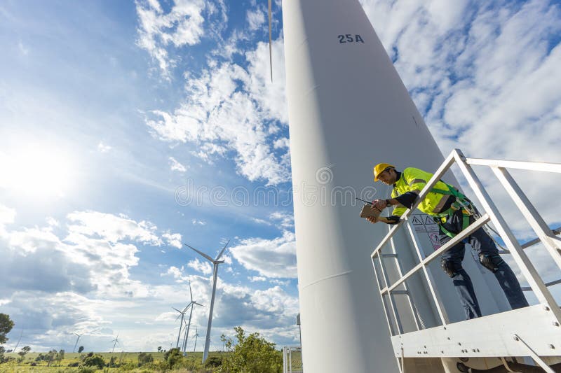 Professional Engineer Male Worker Standing Thinking Hand at Chin at ...