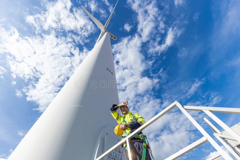Professional Engineer Male Worker Standing Thinking Hand at Chin at ...