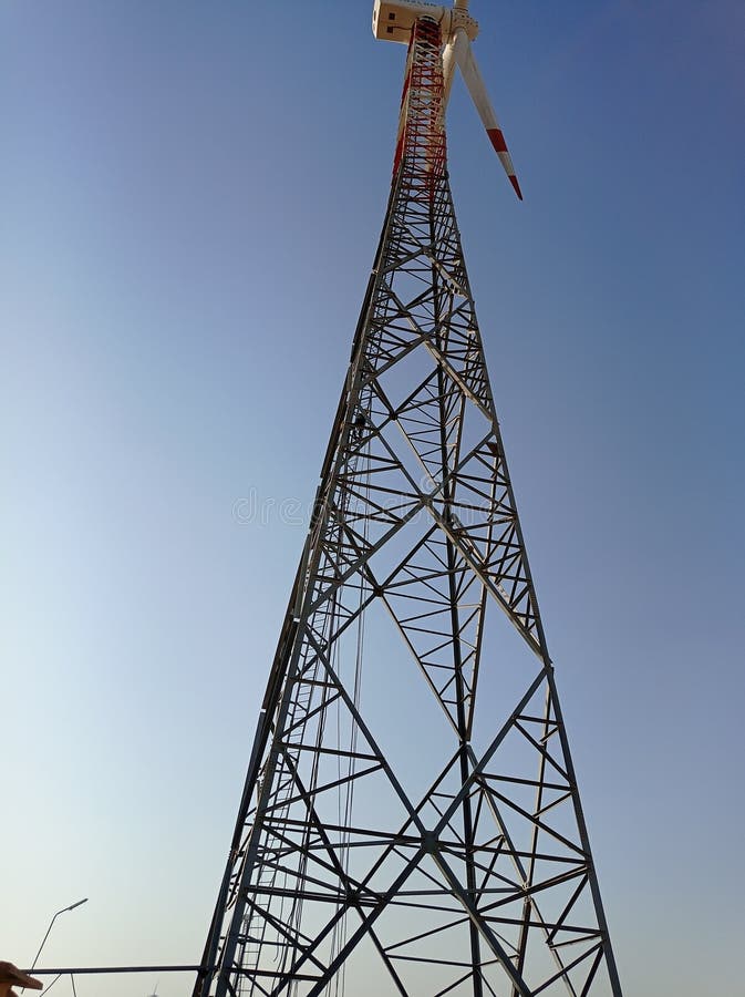 Wind turbine tower 600kv editorial photography. Image of skyscraper ...