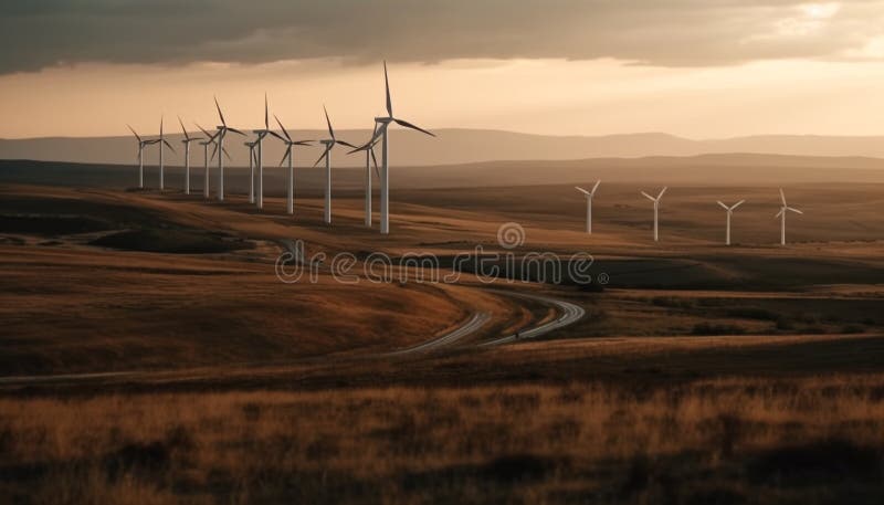 Wind Turbine Turning, Propeller Spinning, Generating Renewable ...