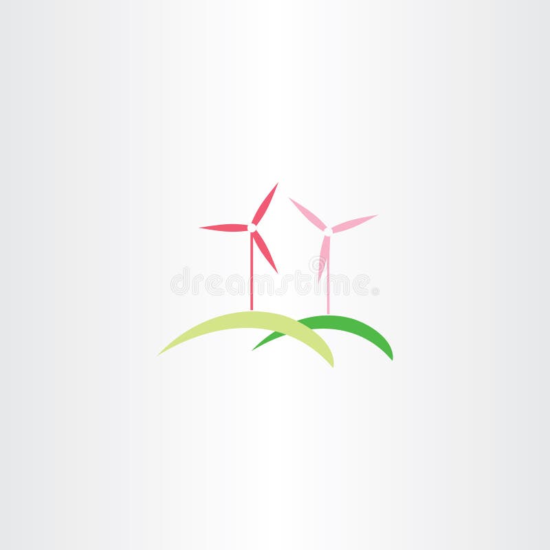 Wind Turbine Vector Icon Logo Stock Vector - Illustration of generation ...