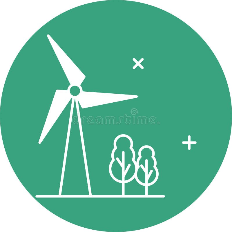 Wind Turbine Which Can Easily Edit or Modify Stock Illustration ...