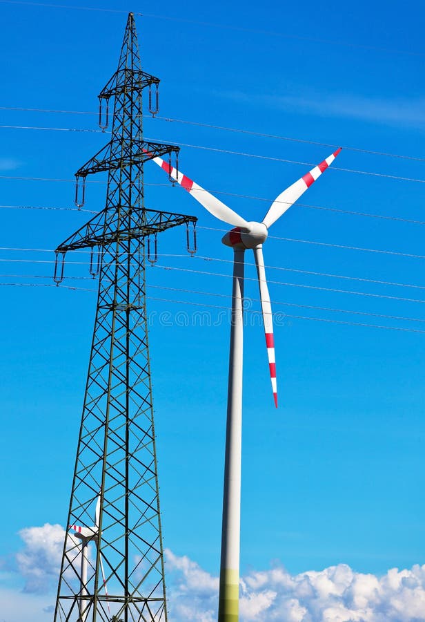 Wind Turbine of a Wind Power Plant for Electricity Stock Image - Image ...