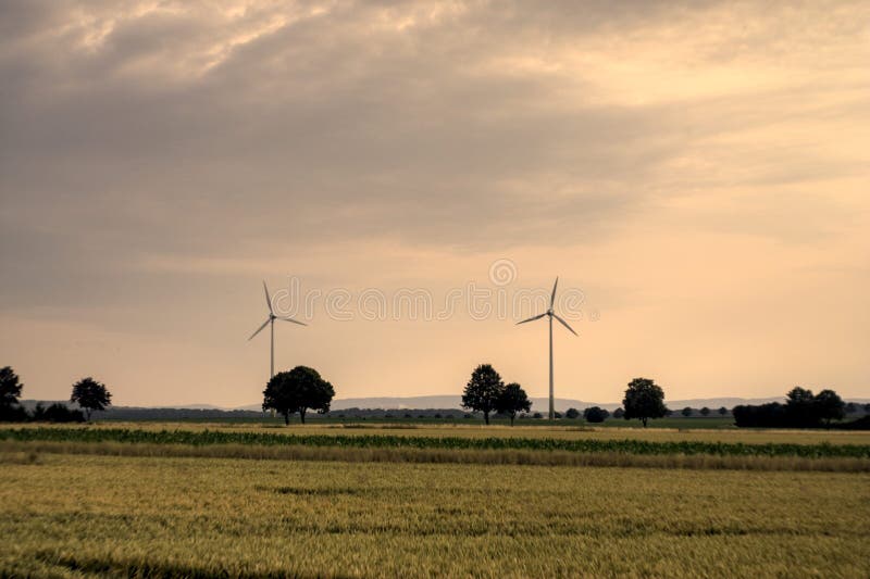 Wind turbine stock photo. Image of plain, mast, mill - 325512856